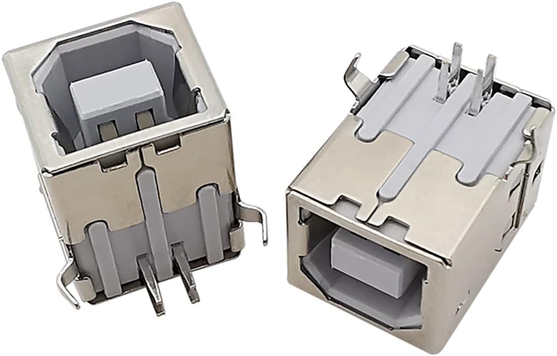 Amazon.com: USB B Type Female Socket 4 Pin 90 Degree PCB Welding ...