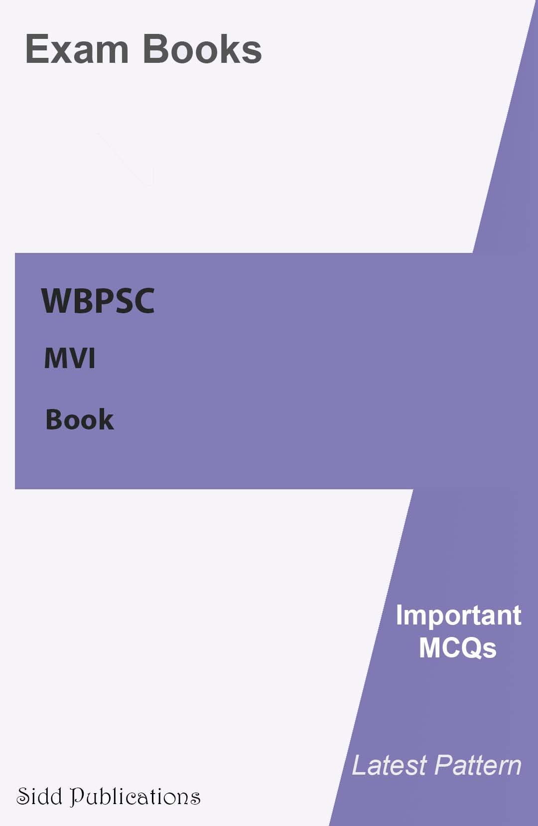 WBPSC MVI Book : Sidd Publications: Amazon.in: Books