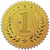 Amazon.com: CRASPIRE 2" 1st Gold Foil Sticker Medal Award First Place ...