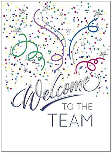 25 Employee Welcome Cards - Fun Confetti Design - 26 White Envelopes ...