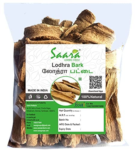 Buy Saara HERBAL FRESH Lodhra Bark, 700g Lodhra Chhal | Lodh Pathani ...