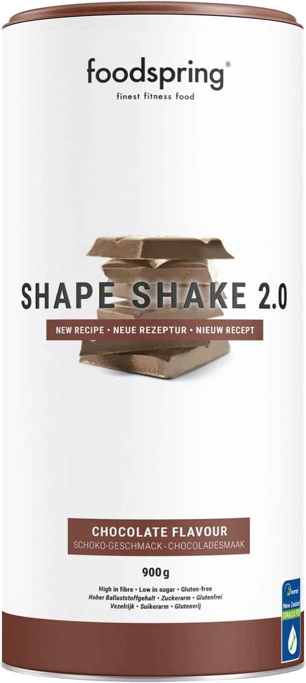 foodspring Shape Shake 2.0, Chocolate, 900g, High Protein, Gluten-Free ...