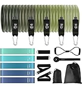 Odoland 16pcs Resistance Bands Set, Exercise Workout Bands with Handles ...