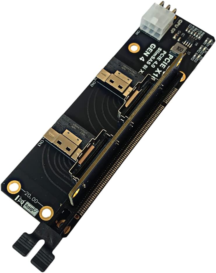 Amazon.com: XT-XINTE 2Port SlimSAS 8i x2 to PCIe4.0 x16 Slot Adapter ...