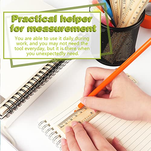 Snapklik.com : 3 Pack Wooden Ruler 6 Inch Rulers Bulk Wood Measuring ...