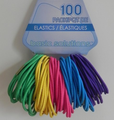 Amazon.com : Basic Ponytail Holders - 100 Pack (Primary) : Beauty ...