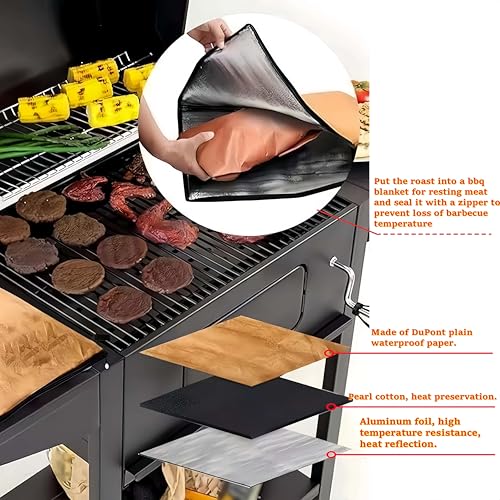 BBQ Blanket for Resting Meat?Reusable BBQ Blanket with Zipper?Meat ...