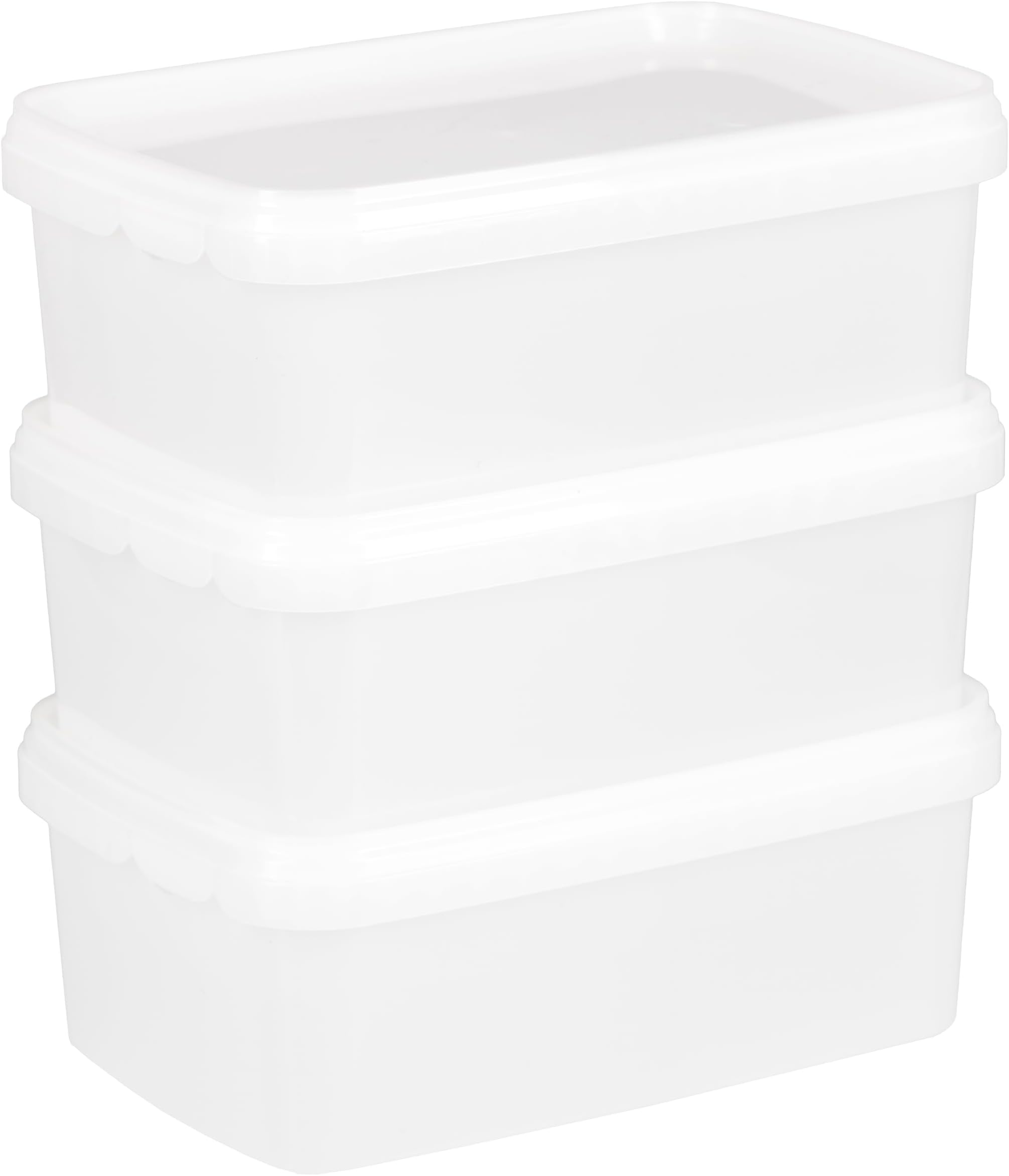 ACME Food Safe 2 Litre Ice Cream Container Tub with lids/Plastic Food ...