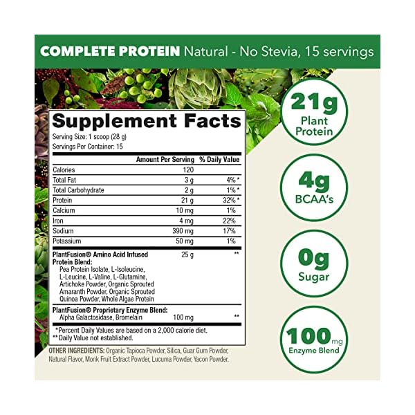PlantFusion Complete Vegan Protein Powder - Plant Based Protein Powder ...
