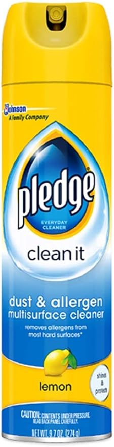 Amazon.com: Pledge Dust & Allergen Multisurface Cleaner, Lemon Scent, 9 ...