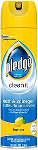 Amazon.com: Pledge Dust & Allergen Multisurface Cleaner, Lemon Scent, 9 ...