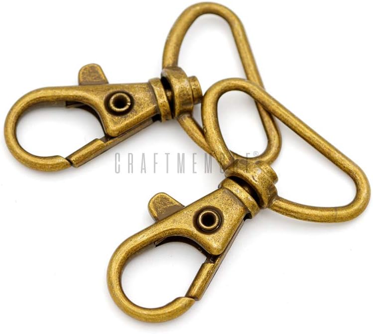 Amazon.com: CRAFTMEMORE Swivel Lobster Claw Clasps Classic Trigger Snap ...