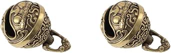 Amazon.com: Vctitil 2 Pcs Vintage Brass Keychain Bell Copper Bell Car ...