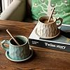 Amazon.com: Rustic Coffee Mugs Set, 10 oz Ceramic Mug Set of 2 with ...