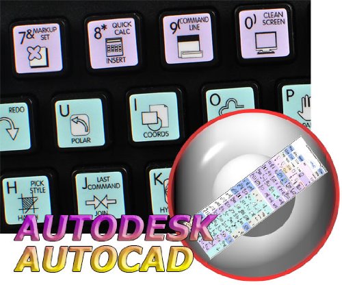 AUTODESK AUTOCAD GALAXY SERIES KEYBOARD STICKERS 12X12 SIZE: 4Keyboard ...