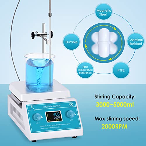 Snapklik.com : Slendor Magnetic Stirrer 5000ml Hotplate Mixer 2000 RPM ...