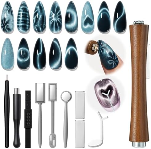 Amazon.com: modelones Cat Eye Magnet Set, Heart French Cateye Gel ...