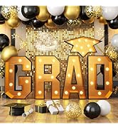 Amazon.com: Paeyeq Light Up Letters for Graduation Decorations - Black ...