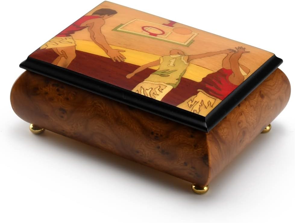 Amazon.com: Sports Theme Wood Inlay: Basketball - Collectible Musical ...