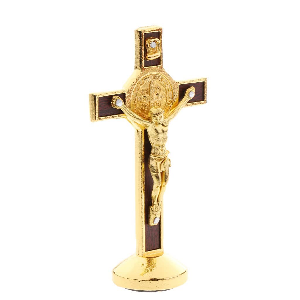 Amazon.com: 9cm Metal Crucifix Model Jesus Christ Statue with Sticky ...
