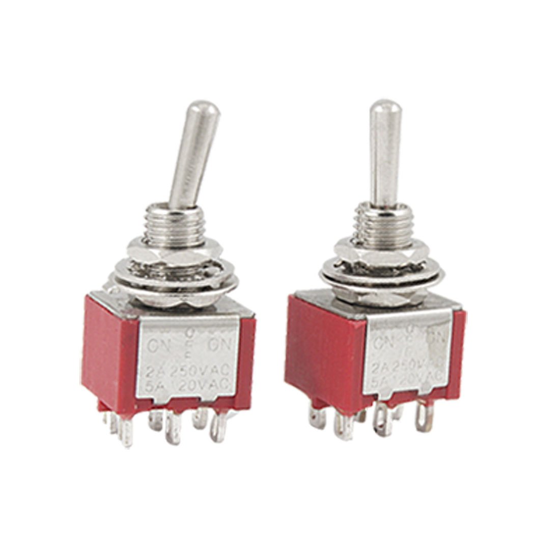 sourcing map 2 Pcs 3 Position ON-Off-ON DPDT Toggle Switches Red ...