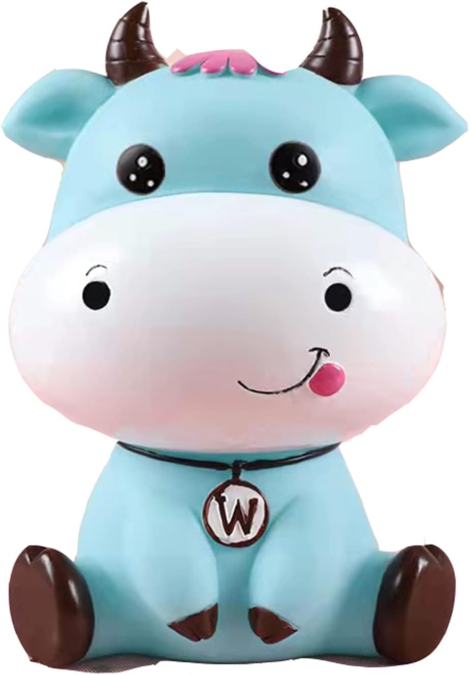 Amazon.com: 123Arts Ceramic Cow Money Bank Piggy Bank Ornament ...