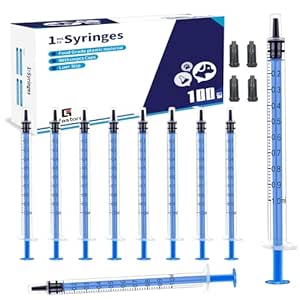 100Pack 1ml Syringes Without Caps : Amazon.in: Industrial & Scientific