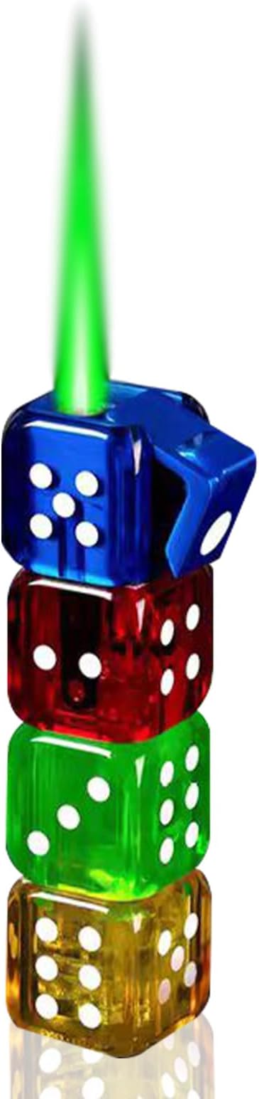 FOBOXCHD Torch Lighter, Cute Colorful Dice Lighter, Jet Flame Windproof ...