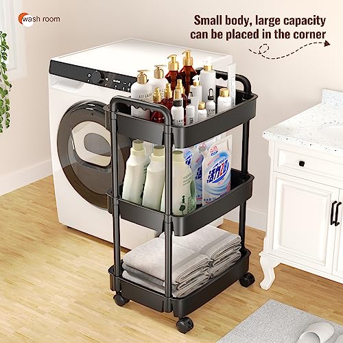Snapklik.com : 7 Code 3 Tier Rolling Cart, Plastic Storage Cart, Multi ...