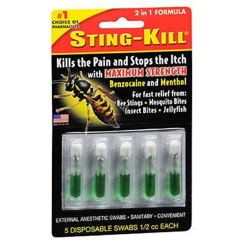 Amazon.com : Sting-Kill Disposable Swabs 5 Each (Pack of 5) : Insect ...