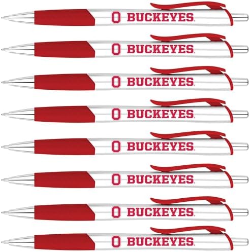 Amazon.com: Greeting Pen Ohio State Silver Barrel Grip Pen 8 Pack (2843 ...