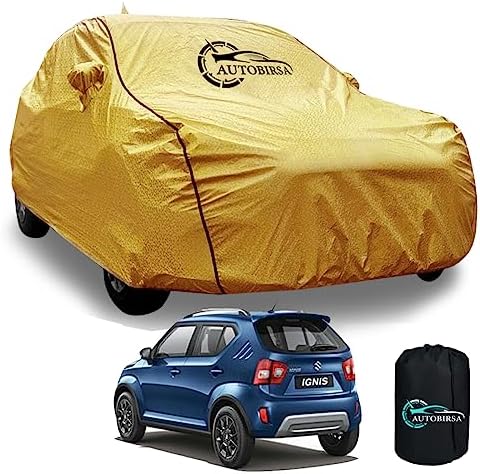 AUTOBIRSA Waterproof Car Body Cover for Maruti Ignis with Mirror and ...