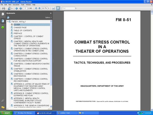 Combat Stress Control In A Theater Of Operations (U.S. Army Field ...