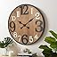 Amazon.com: RiteSune 24 Inch Wood Wall Clock, Modern Large Numerals ...
