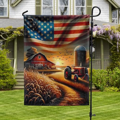 Amazon.com : American Flag-Farm Life Tractor So God Made A Farmer ...