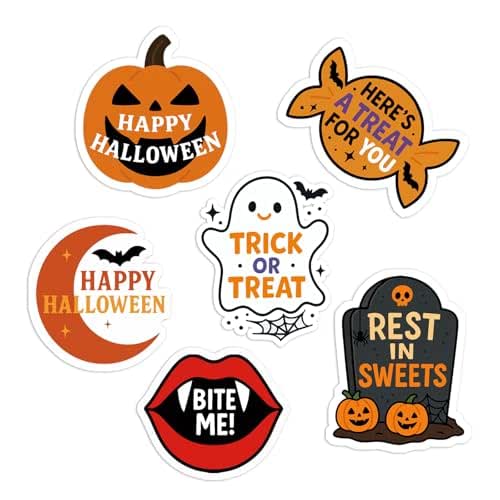 Amazon.com: 20 Sheets Cute Halloween Sticker Sheet, Halloween Journal ...