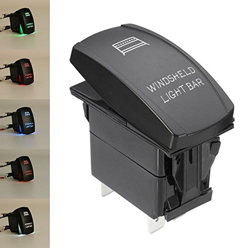 12V 20A 5 Pin Windshield Switch ON-OFF Waterproof Laser Rocker LED Push ...