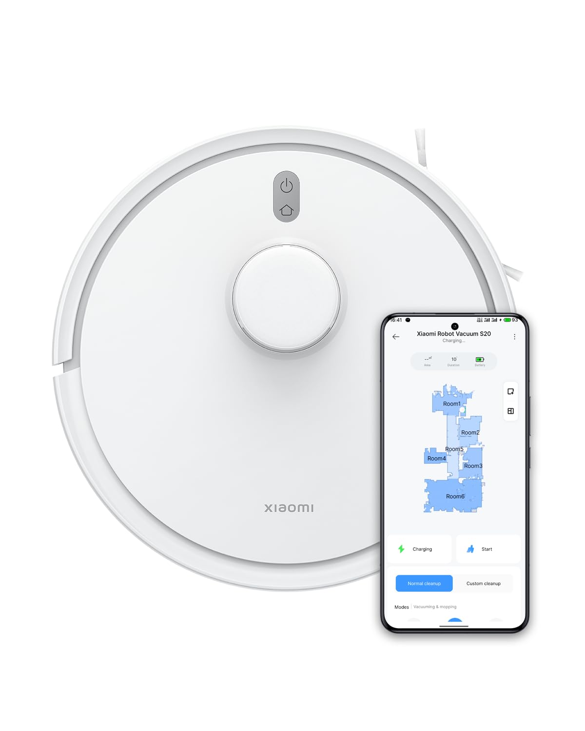 Amazon | Xiaomi ロボット掃除機 S20 2-in-1 吸引・水拭き両用 5000Pa 強力吸引 ジグザグY字型の掃除経路 360度の検出範囲 高精度マッピング LDSレーザー ...