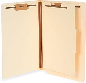 Manila End Tab Folder with Divider, 50 Pack : Amazon.co.uk: Stationery ...