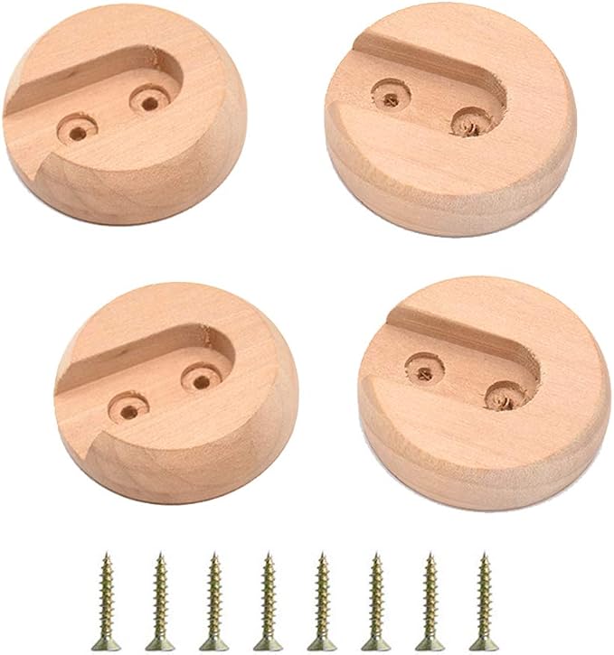 Amazon.com: Btibpse Oval Closet Rod Flange Wood Closet Pole Socket End ...