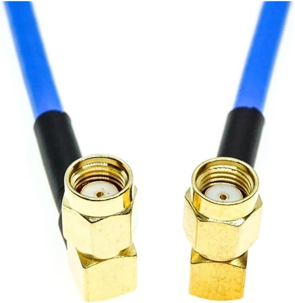 RPSMA オス ライトアングル - RP SMA オス ライトアングル RA コネクタ RG405 .86インチ セミフレキシブル SMA ...