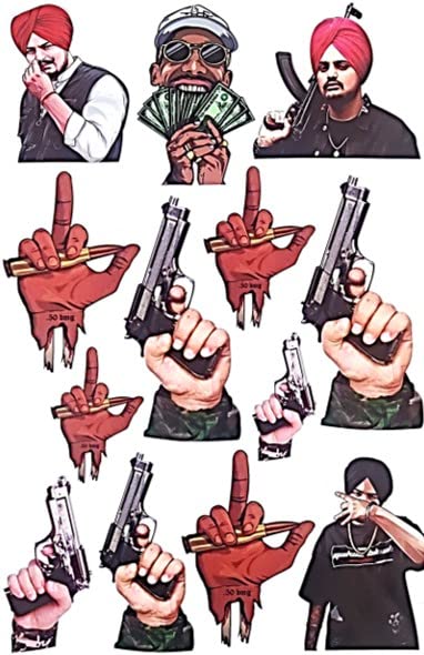 UNIq Sidhu Moose WALA Legend MOOSEWALA .50 BMG, Pistol Gun Holding ...