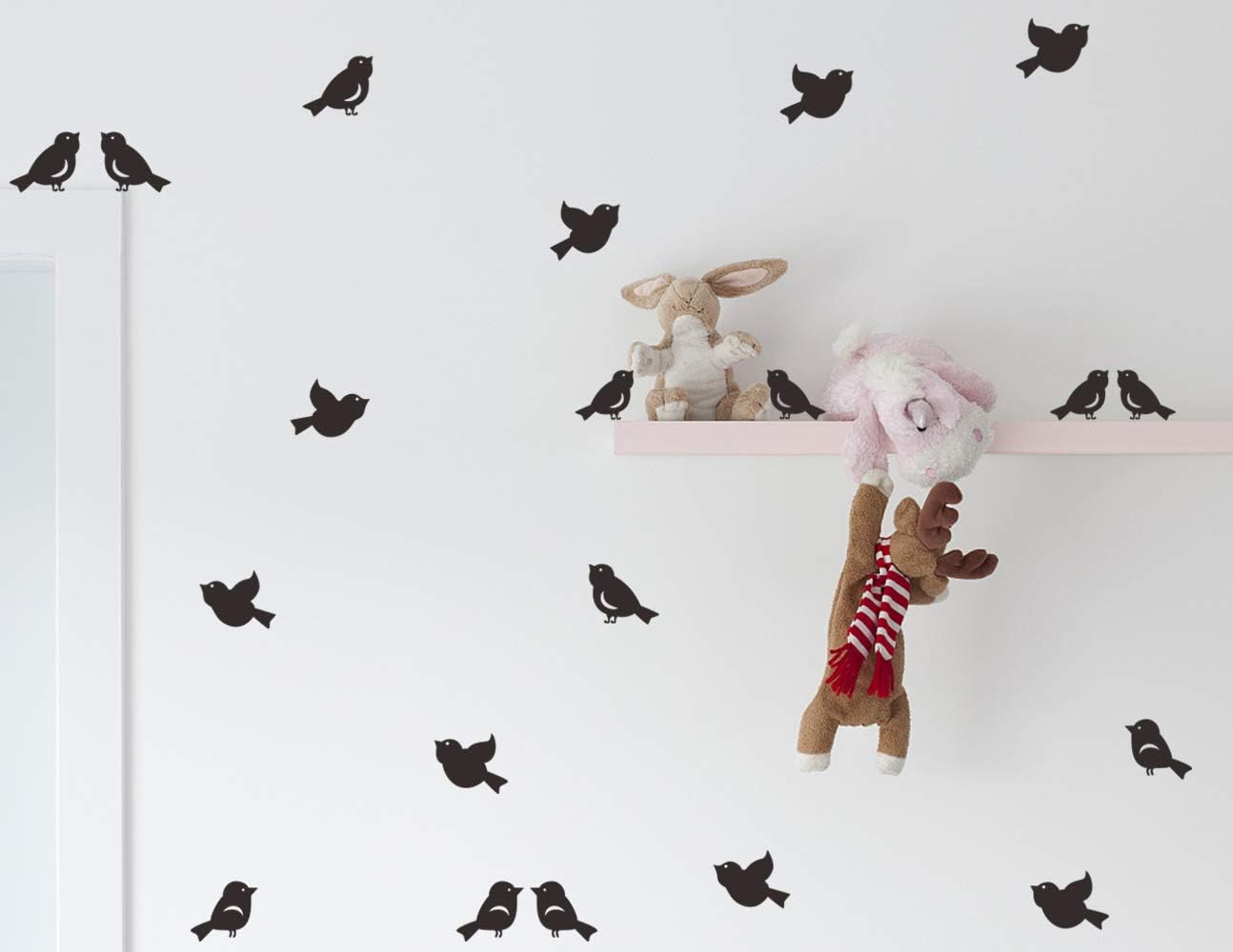 M MLM Black Flying Birds Wall Decal - 12 Pcs Vinyl Pigeon Stickers for ...