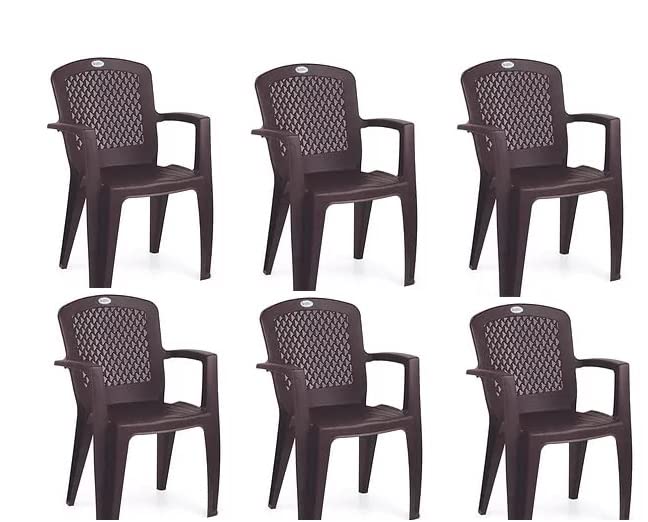 Modern Plastic Chair (Fashion Off White) Pack of 6 : Amazon.in: Home ...