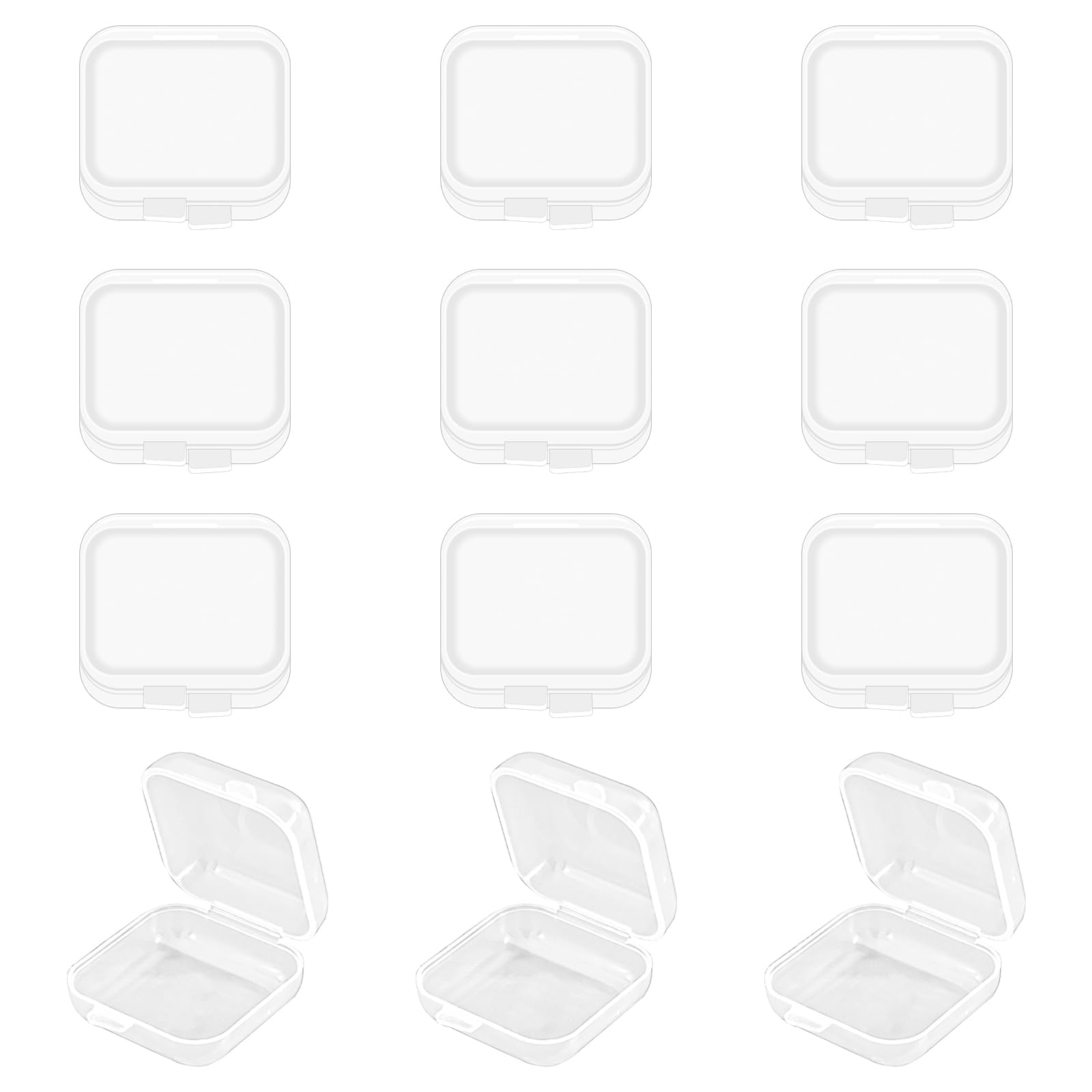 Amazon.com: Mini Clear Plastic Box, 12 Pcs Mini Square Storage ...