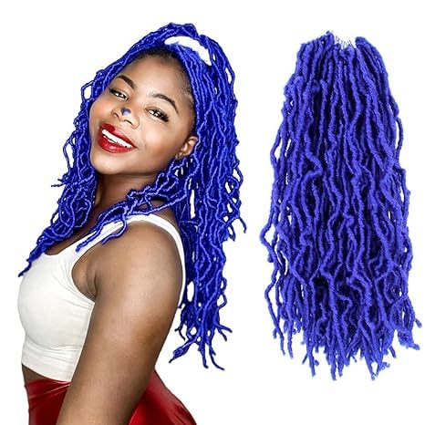 Amazon.com: WUDAS 12 Inch New Soft Locs Hair 6 Packs Short Blue Faux ...