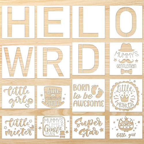 Amazon.com : Baby Stencils for Painting Reusable - 36 Pieces ...