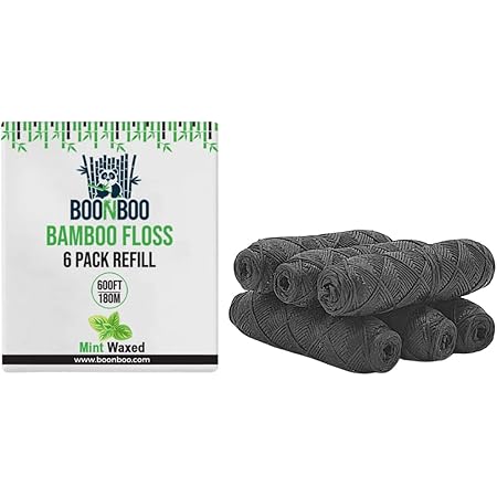 Amazon.com : Bamboo Charcoal Dental Floss Refills, Bambo Woven Fibres ...