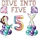Amazon.com: Dive Into Five 5th Birthday Balloon Banner for Under the Sea Ocean Theme Birthday ...
