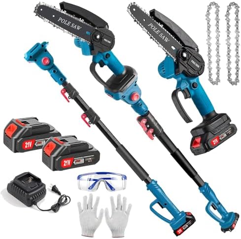Amazon.com : 2-in-1 Cordless Electric Pole Saw for Tree Trimming, 6 ...
